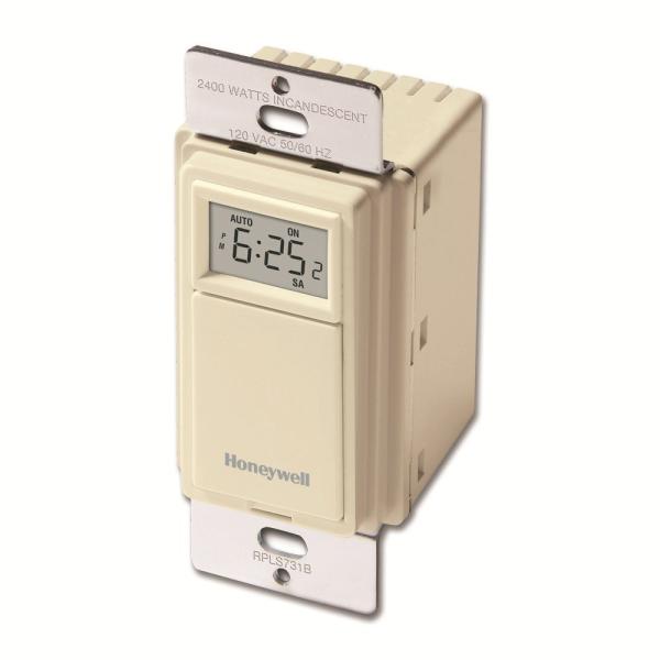 商品名: Honeywell RPLS731B1009/U EconoSWITCH 7-Day Programmable Timer for Lights, Light Almond Honeywell Home RPLS731B1009 ...