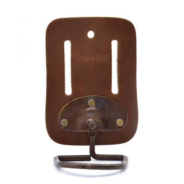 商品名: Style n Craft スイベルハンマーホルダー フルグレインレザーハンマーホルダー ツールベルト用 あらゆるタイプのハンマーに対応 ダークタン (98007) Style n Craft Swivel Hammer Hold...