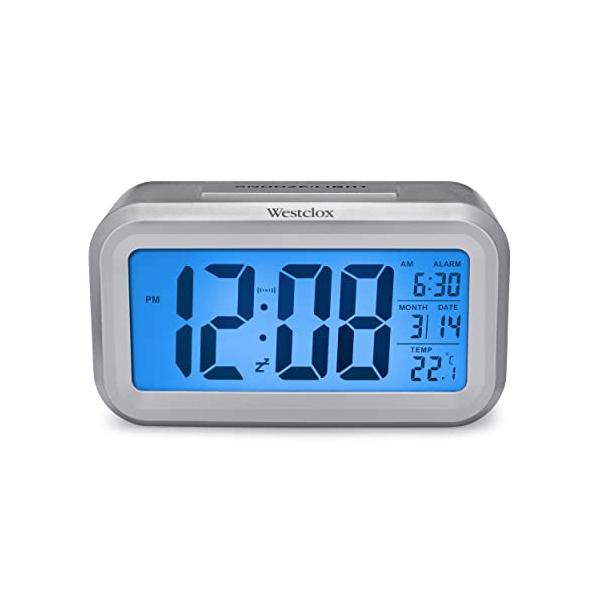 商品名: ALMCLK W/ SMART BKLT Westclox Travel Alarm Clock with Large Digital Display and Blue Backlight on Demand, Alarm Clo...