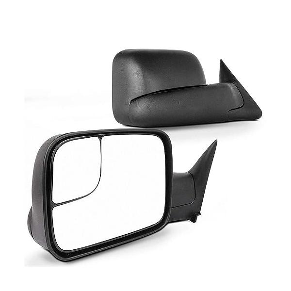 商品名: 1994-2001 Dodge Ram 1500、1994-2002 Dodge Ram 2500 3500 ピックアップトラック 手動牽引牽引 サポートブラケット付き ミラー左ドライバーと右助手席セット (1994 94 199...