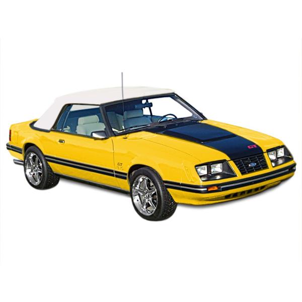 商品名:  Sierra Auto Tops Convertible Top Replacement for Ford Mustang 1983-1990, Pinpoint Vinyl, Ford White, Glass Windowブ...