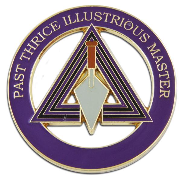 商品名: Masonic Cyptic Council過去Thrice Illustriousマスターフリーメイソンオートエンブレムデカール Cryptic Council Round Masonic Auto Emblem - [Purp...