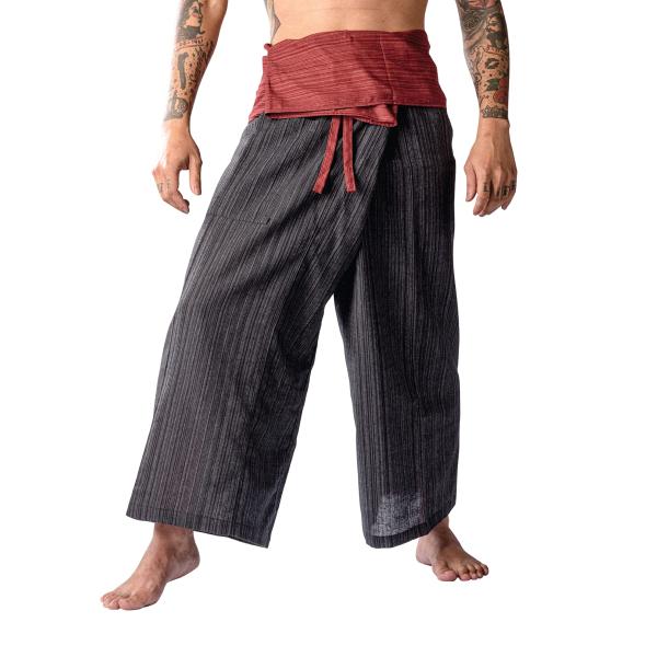 商品名: 2 ton Thai Fisherman Pants Yoga pantalon gratuit Taille Plus taille coton LannaPremium Thai Fisherman Pants for Men...