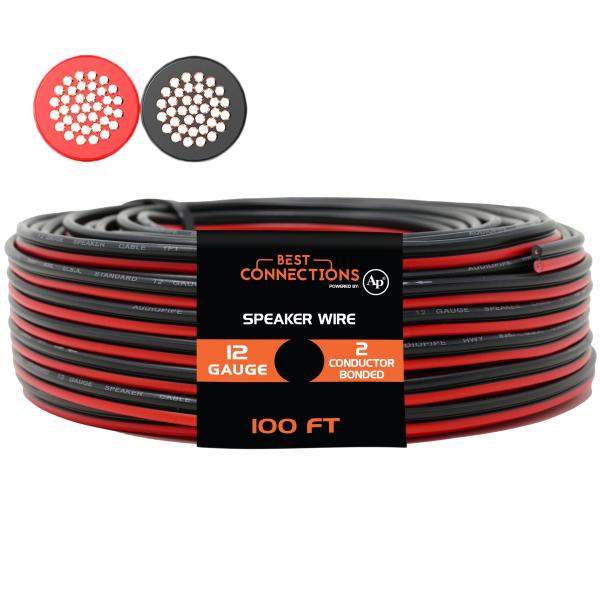 商品名: 100 feet 12 GA Gauge Red Black Stranded 2 Conductor Speaker Wire Car Home Audio by AudioPipe [並行輸入品] Audiopipe 12 G...