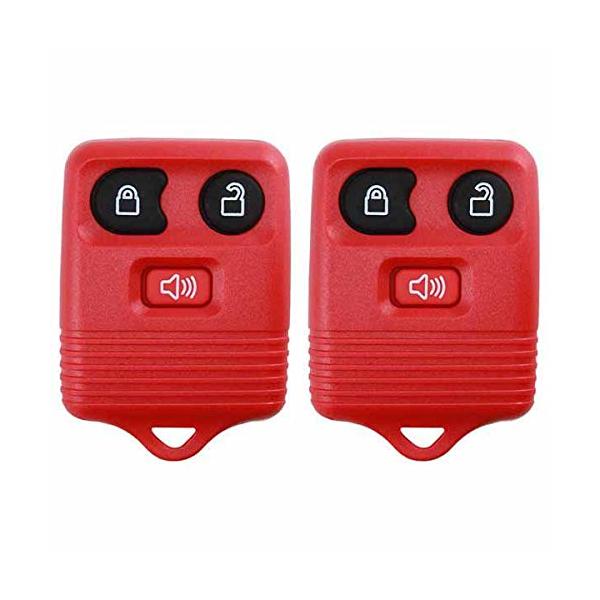 商品名: 2 Replacement Keyless Entry Remote Control Key Fob Clicker Transmitter 3 Button - Black 2 KeylessOption Red Replace...