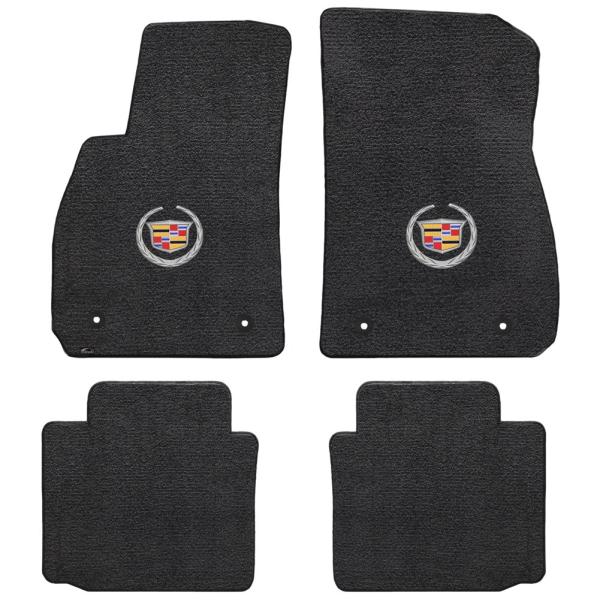 商品名: 2013???2016?XTS 4pcブラックVelourtexフロアマット???Crest &amp; Wreathロゴ 4pc Black Velourtex Floor Mats - Crest &amp; Wreath L...