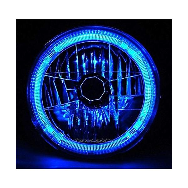 商品名: OCTANE LIGHTING 7インチ H6024 / 6014 ハロゲン ブルー LED ヘイローリング H4 電球 エンジェルアイ ヘッドライト Octane Lighting 7" H6024 / 6014 Halogen...