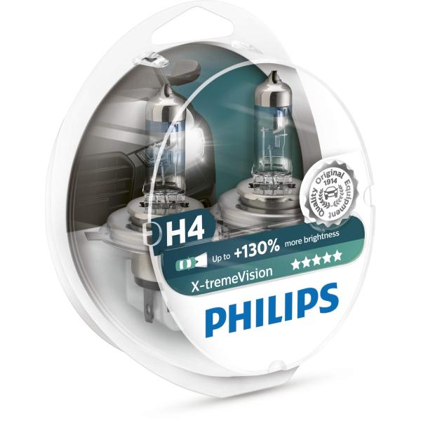 商品名: Philips X-treme Vision +130% Headlight Bulbs ヨーロッパ製 (H4 60/55W) (ペア) PHILIPS X-treme Vision +130% Headlight Bulbs (...