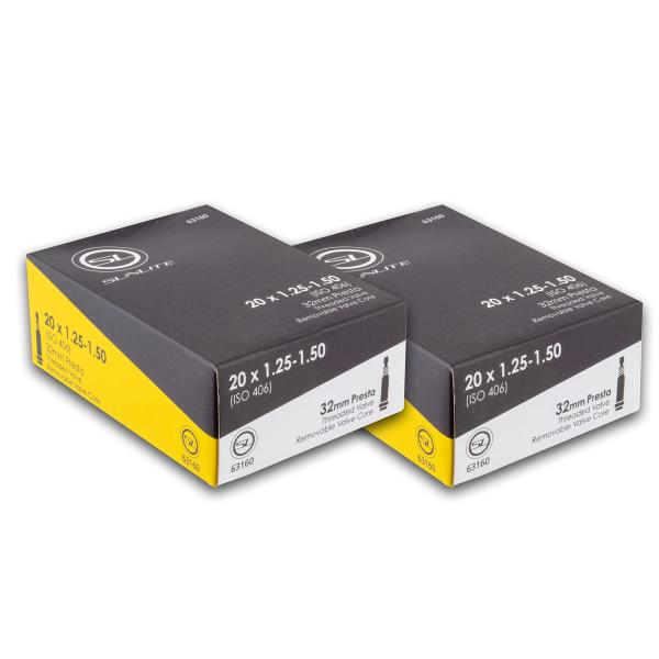 商品名: チューブ 20 x 1.25-1.50 (406 x 32-37) 32mm 仏式バルブ、サンライト自転車 Tube 20 x 1.25-1.50 (406 x 32-37) 32mm Presta Valve, Sunlite ...