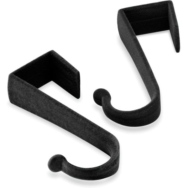商品名Whitmor 6478-5265-BLK Flocked Over-The-Door Hooks (Set of 2), Black by WhitmorWhitmor Flocked Over The Door S/2 Hook,...