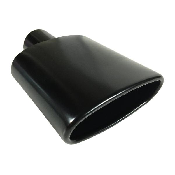 商品名: エキゾーストチップ オーバル 2.250インチ インレット 6.0 X 2.25インチ アウトレット 9.00インチ ロングロールオーバルアングル WOA6002509-225-BPSS ステンレススチール ブラックパウダーコーテ...