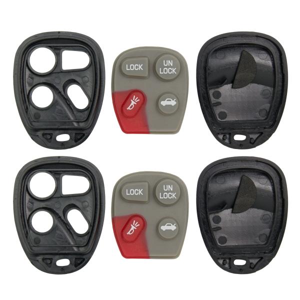 商品名: Keyless2Go 交換用シェルケース 4ボタンパッド リモートキーフォブ FCC KOBLEAR1XT KOBUT1BT - シェルのみ (2個パック) Keyless2Go Replacement for New Shell...