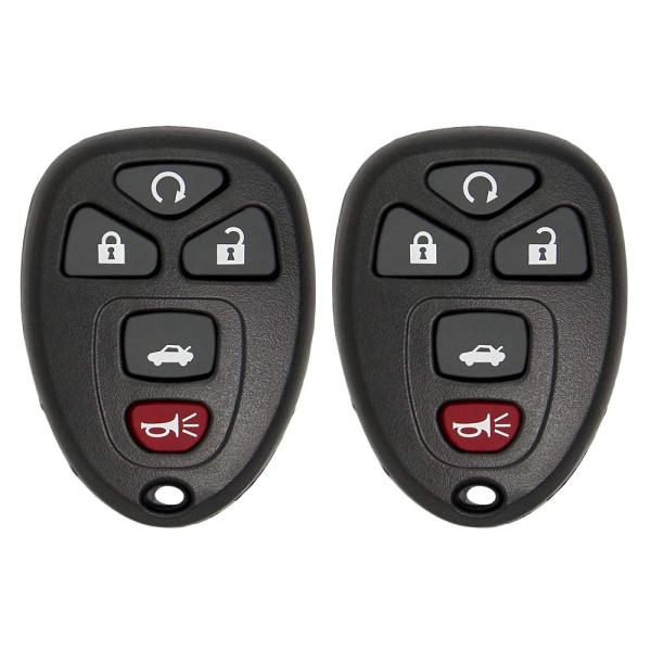 商品名: Keyless2Go キーレスエントリーカーキー交換用 5ボタンOUC60270 OUC60221 自動プログラミング 2個パック Keyless2Go Replacement for Keyless Entry Car Key ...