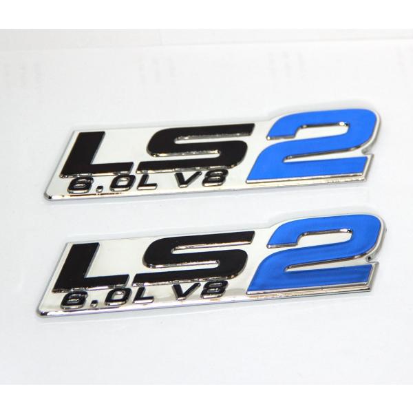 商品名: Yoaoo 2個オートクロームOEM ls2?ls3エンブレム6.0?L 6.2?L v8エンジンのGMシボレーChevroletエンブレムバッジブルーペアクロム 標準 56478545 Yoaoo 2X Auto Chrome ...