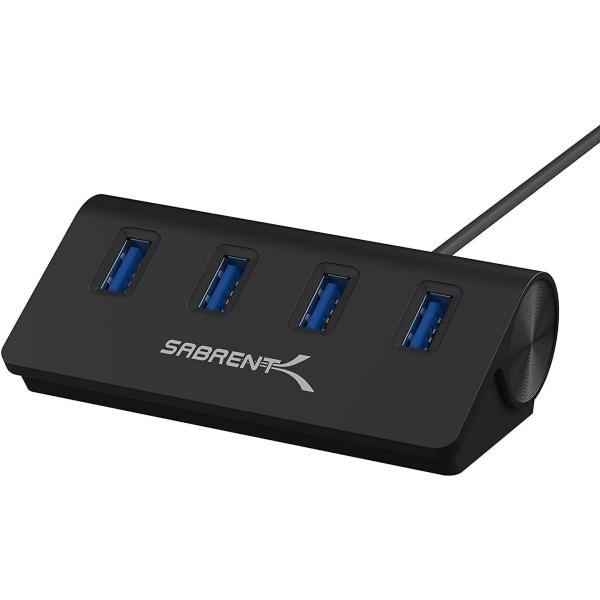 商品名SABRENT usbハブ 3.2 Gen 1、4ポートSuperSpeed 5Gbps PS5/PS4、ノートパソコン、XPS、PC、タブレット、Macbook、chromebook、プリンター、ノートブック用、WindowsとMa...