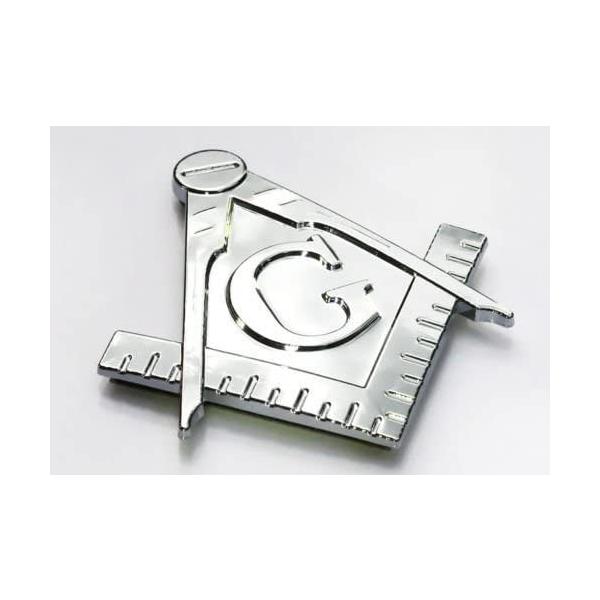 商品名: フリーメイソン3Dクロムエンブレム 車 自動車 バイク デカールステッカー フリーメイソンリー Masonic Mason 3D Chrome Emblem Car Auto Bike Decal Sticker Freemaso...