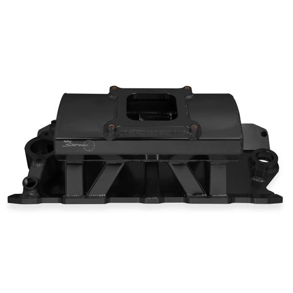 商品名: Holley 825012 スナイパー製 インテークマニホールド シングルプレーン キャブレターRPMパワーバンド 1800-7000 ブラック スナイパーロゴ付き H Holley 825012 Sniper Fabricate...