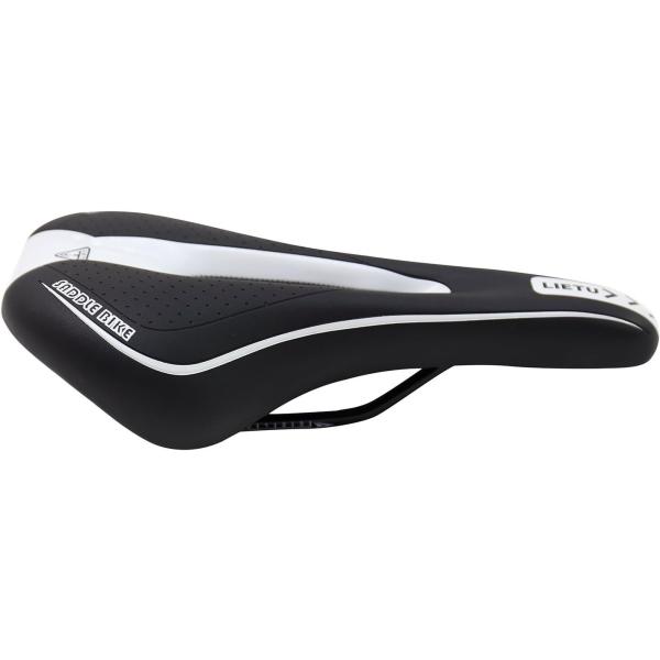 商品名VINQLIQ  プロフェッショナル自転車サドル 自転車快適シートジェルクッションパッド 耐衝撃 人間工学デザイン サイクリング、マウンテンバイク、MTB、ロードバイク、BMX、折りたたみバイク用 (ブラック&amp;ホワイト)VIN...