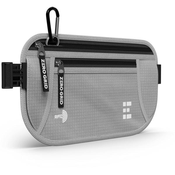 商品名:  Zero Grid Money Belt for Secure Travel - Concealed Travel Pouch w/RFID Blocking - Secure Important Documents and M...
