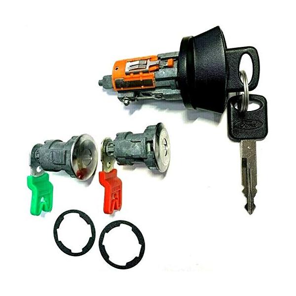 商品名: Ford Ignition Switch Lock Cylinder + Pair (2) Door Lock Cylinder W/2 Logo Keys LC6177 + DL5886 Ford Ignition Switch...