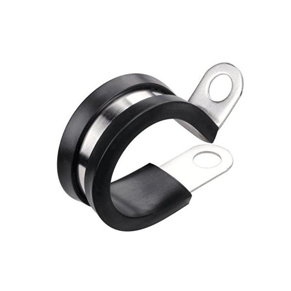 商品名: LOKMAN 20 Pack 3/4 Inch Stainless Steel Cable Clamp, Rubber Cushioned Insulated Clamp, Metal Clamp, Tube Holder for...
