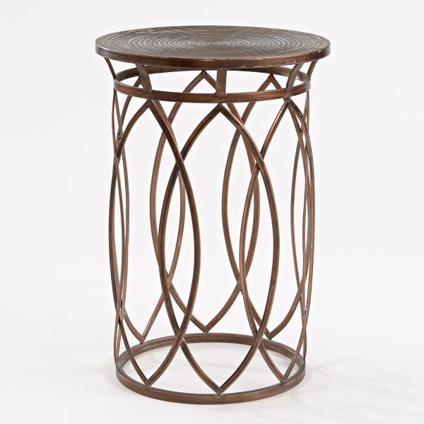 商品名: InnerSpace Luxury Products マーキーズサイドテーブル、アンティークブロンズパティナ、5x38x57.15cm FirsTime &amp; Co. Marquise Side Accent Table, ...