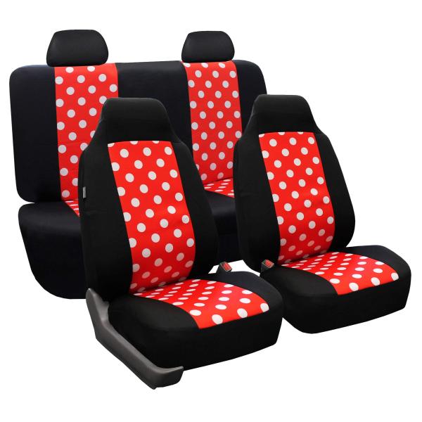 商品名: FHグループ設定フルシートカバー FB115REDBLACK114 FH Group Full Set Car Seat Covers Cloth - Universal Fit Automotive Seat Covers, 1...
