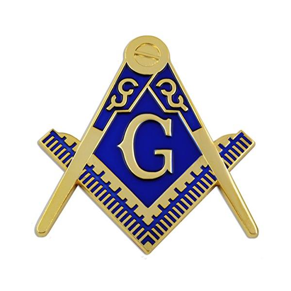 商品名:  Square &amp; Compass Masonic Auto Emblem - [Brass &amp; Blue][3'' Tall]ブランド: The Masonic Exchange商品サイズ: 3" Tall高さ:...