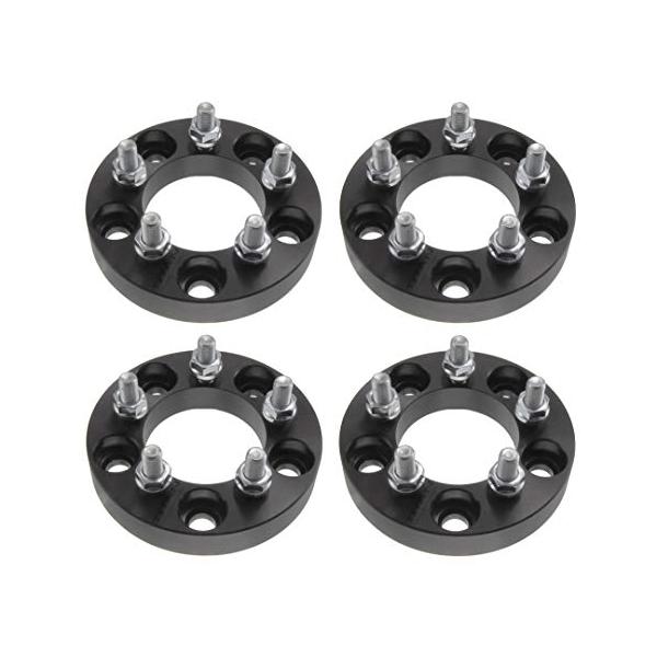 商品名: (4) 1インチ (25mm) | 5x114.3 (5x4.5) から 5x100 ホイールアダプター/スペーサー | 12x1.5スタッド | 厚さ1インチ 4pc 1" (25mm) | 5x114.3 (5x4.5) to...