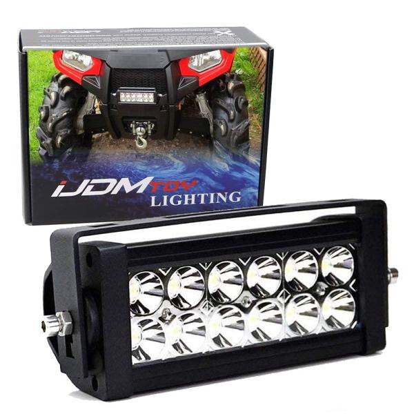 商品名:  iJDMTOY 8-Inch LED Light Bar Kit Universal Fit Compatible with ATV UTV Grill, Hood &amp; Handles, Incl (1) 36W Hig...