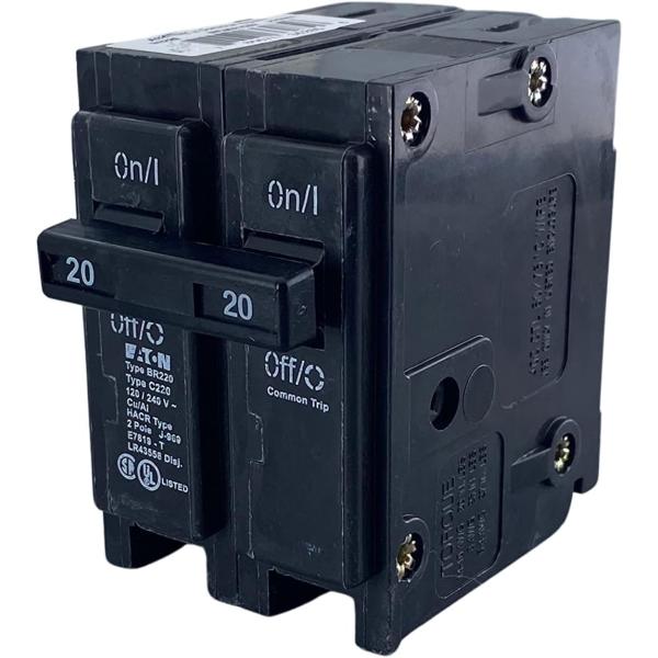 商品名Eaton BR220 20 Amp Double Pole Circuit Breakerブランド：Eaton商品サイズ：20 Amp高さ：5.7 cm横幅：8.5 cm奥行：15.3 cm重量：2731 g商品番号：BR220色：...
