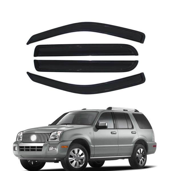 商品名: Gldifa ウィンドディフレクター 2002-2010 フォード エクスプローラー/マウンテニア 03-05 アビエイター 4ドア ウィンドウバイザー サンレインガード 4ピース Gldifa Wind Deflector Co...