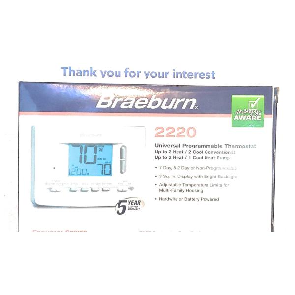 商品名: Braeburn 2220 ユニバーサル 7、5-2日、またはプログラム不可能 2H / 2C Braeburn 2220 Universal 7, 5-2 Day or Non-Programmable 2H / 2Cブランド:...
