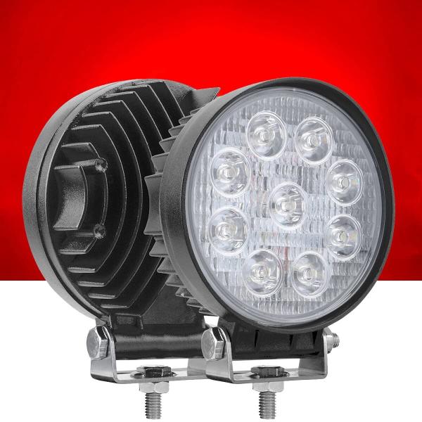 商品名:  27W Spot Red Round Work LED Light Fog Offroad Off Road Lights Driving Lamp Waterproof for Hunting Pickup UTV Truck...