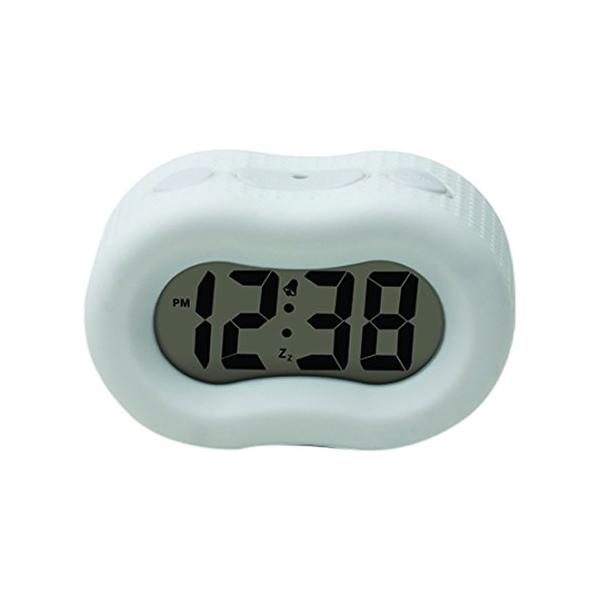 商品名: Timelink スマートライト ホワイト デジタル ラバー 外殻 目覚まし時計 寝室 旅行 メンズ レディース シンプル 操作 自動 スマート ナイトライト 調光器 子供用 大型ディスプレイ スヌーズ 小型 Timelink S...