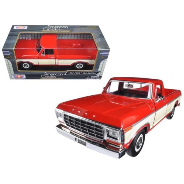 商品名: Ford F-150 Douane, metallic-rouge fonc〓, 1979, voiture miniature, Miniature d〓j〓 mont〓e, Motormax 1:24 Motormax 1:2...