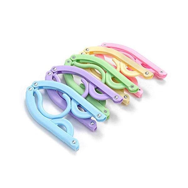 商品名: Neele 10pcsポータブル折りたたみハンガー折りたたみ式衣類乾燥ラック旅行 10 Pcs Plastic Travel Hangers - Portable Folding Clothes Hangers Travel Ac...