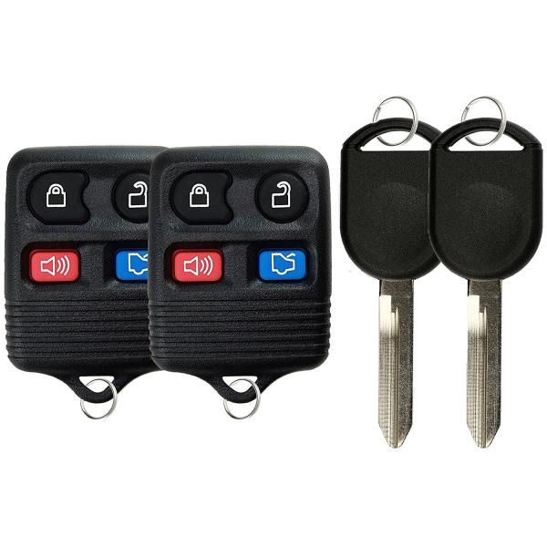 商品名: KeylessOption Keyless Entry Remote Control Fob Uncut Blank Car Ignition Key For CWTWB1U345, GQ43VT11T (Pack of 2) K...