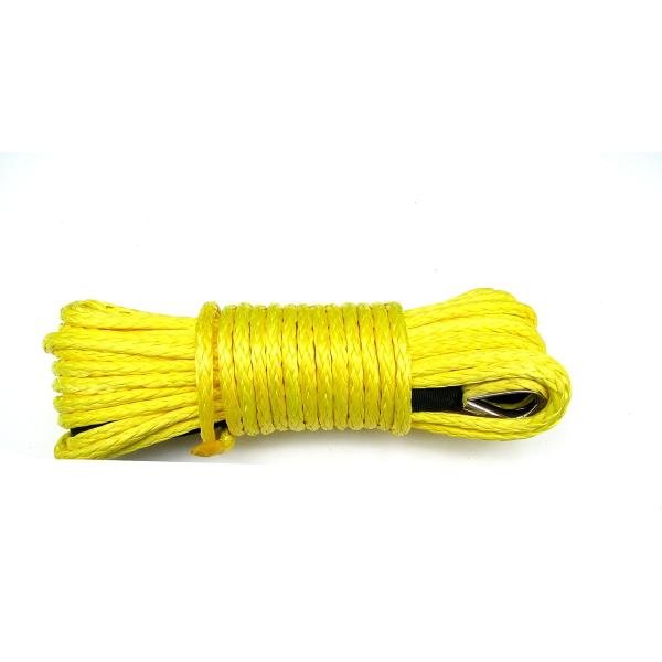 商品名50 ' x1 / 4 "" Strong Durable Dyneema合成ウインチロープ6400lbs FastnessロープATV UTV KFI車の自動車オートバイ イエロー ACK20123USonline911 50'x1...