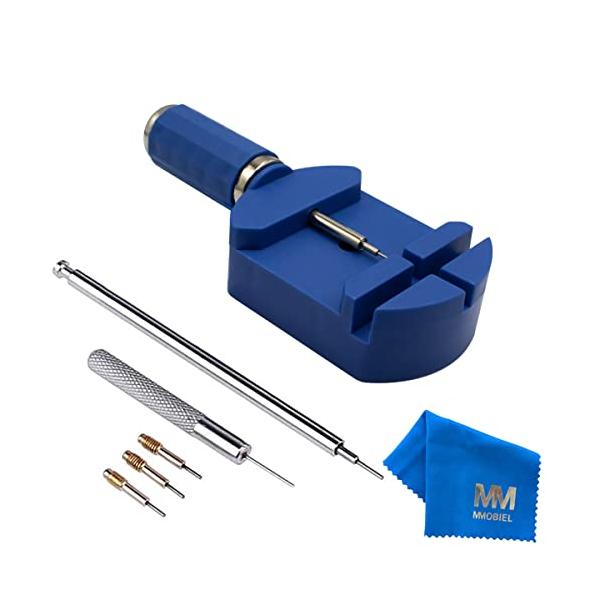 商品名: MMOBIEL 腕時計バンド（ストラップ）のピン抜き 調整 修理ツールキット 腕時計職人用 ピン/スプリンプッシャー/スチールパンチ付き MMOBIEL Watch Band Strap Link Pin Remover Adju...