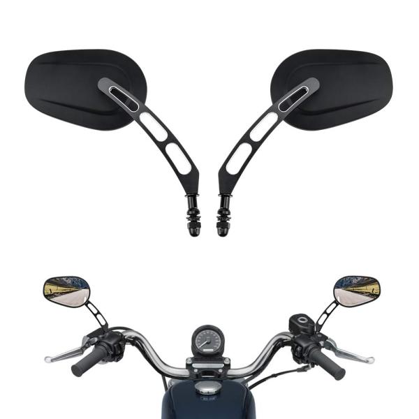 商品名:  KEMIMOTO Black Sportster Mirrors for Road King Street Electra Glide Dyna Softail Road Glide Motorcycle Rearview 19...
