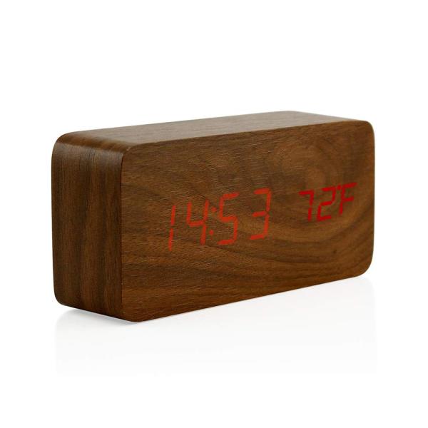 商品名:  OCT17 Wooden Digital Alarm Clock, Multi-Function Smart Alarm Clock, LED Light Alarm Clock with USB Power Supply, V...