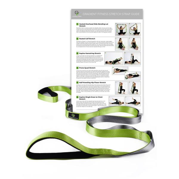 商品名: Gradient Fitness Stretching Strap for Physical Therapy, 12 Multi-Loop Stretch Strap 1" W x 8' L, Neoprene Handles, ...