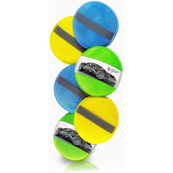 商品名Glart 46PP マイクロファイバー ハンドポリッシュスポンジ 6個セット 130x25mm ワックス塗布パッド 研磨機の代わりにGlart 46PP Microfibre Hand polishing Sponge Set of...