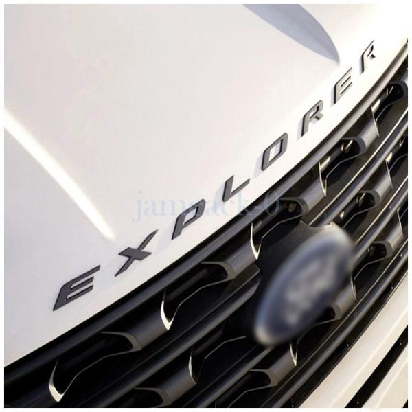 商品名: エキゾチックStore 2011???2017?3dメタル(ませんプラスチックFit For Ford Explorerスポーツクロームブラックフロントフードエンブレム文字バッジデカール ブラック Explorer Sport T...