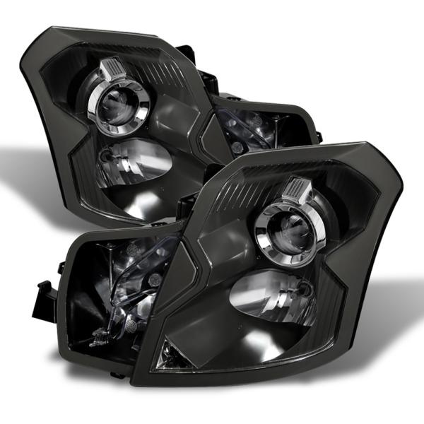 商品名: VIPMOTOZ ブラック ハウジング OEスタイル プロジェクター ヘッドライト ヘッドランプ アセンブリ 2003-2007 キャデラック CTS ハロゲンモデル 運転席&amp;助手席側用 VIPMOTOZ Black Ho...