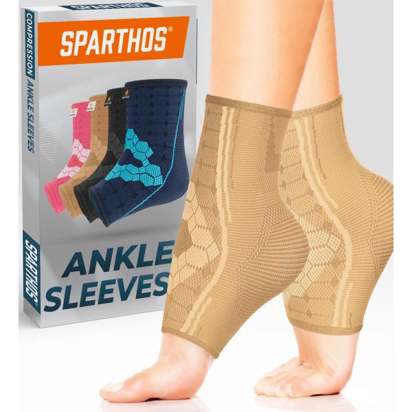 商品名:  Sparthos Ankle Compression Socks (Pair) ? Plantar Fasciitis Sleeves with Arch Support ? Foot Ankle Brace for Men a...
