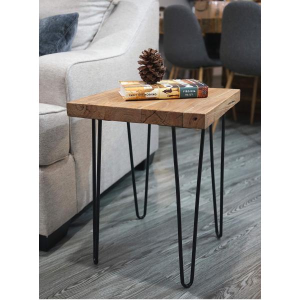 商品名: WELLAND 正方形 オールドエルム材 エンドテーブル 素朴な表面 サイドテーブル WELLAND Square Old Elm Wood End Table Rustic Surface Side Tableブランド: WEL...