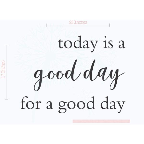 商品名: 今日はキッチンウォールアート、23x17インチ、ブラックのための良い日ビニールウォールステッカー感動的な言葉です Today is A Good Day Vinyl Wall Decals Inspirational Kitche...