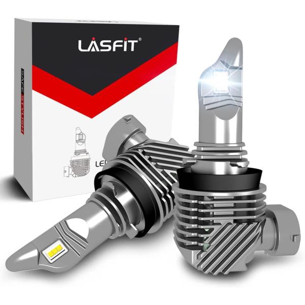 商品名LASFIT H11/H9/H8 LED Light Bulbs, Fanless LED Light Bulbs, H11 LED Fog Light Bulbs, Mini Size All-in-One Conversion K...